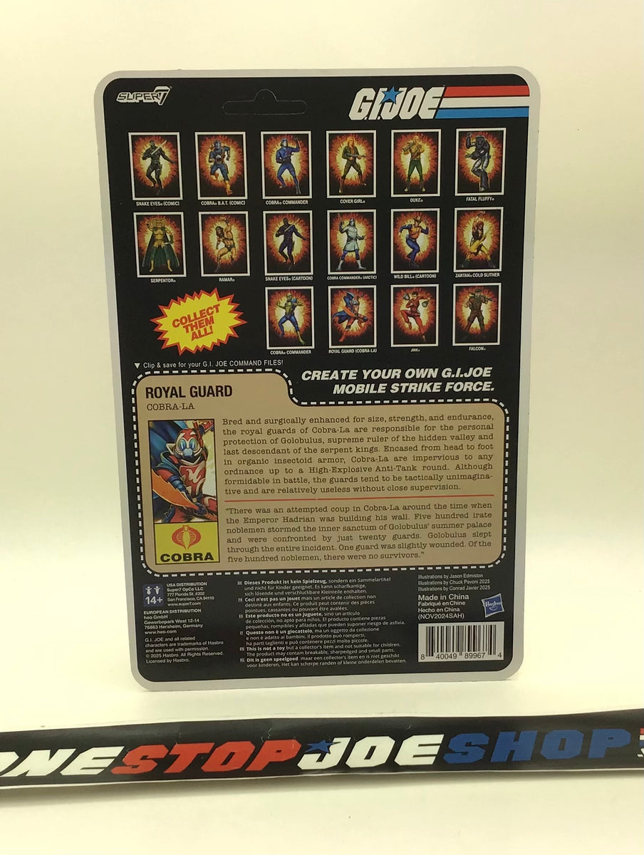 2025 SUPER7 REACTION+ G.I. JOE COBRA ROYAL GUARD V1 COBRA-LA TEAM O-RI ...