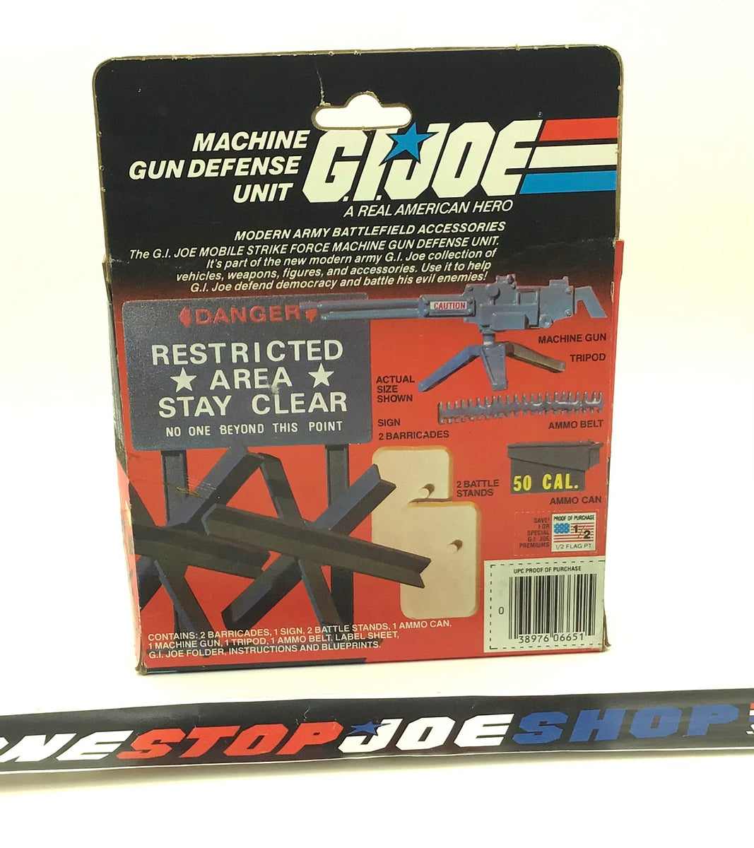 1984 VINTAGE ARAH G.I. JOE MACHINE GUN DEFENSE UNIT BATTLEFIELD ACCESS ...