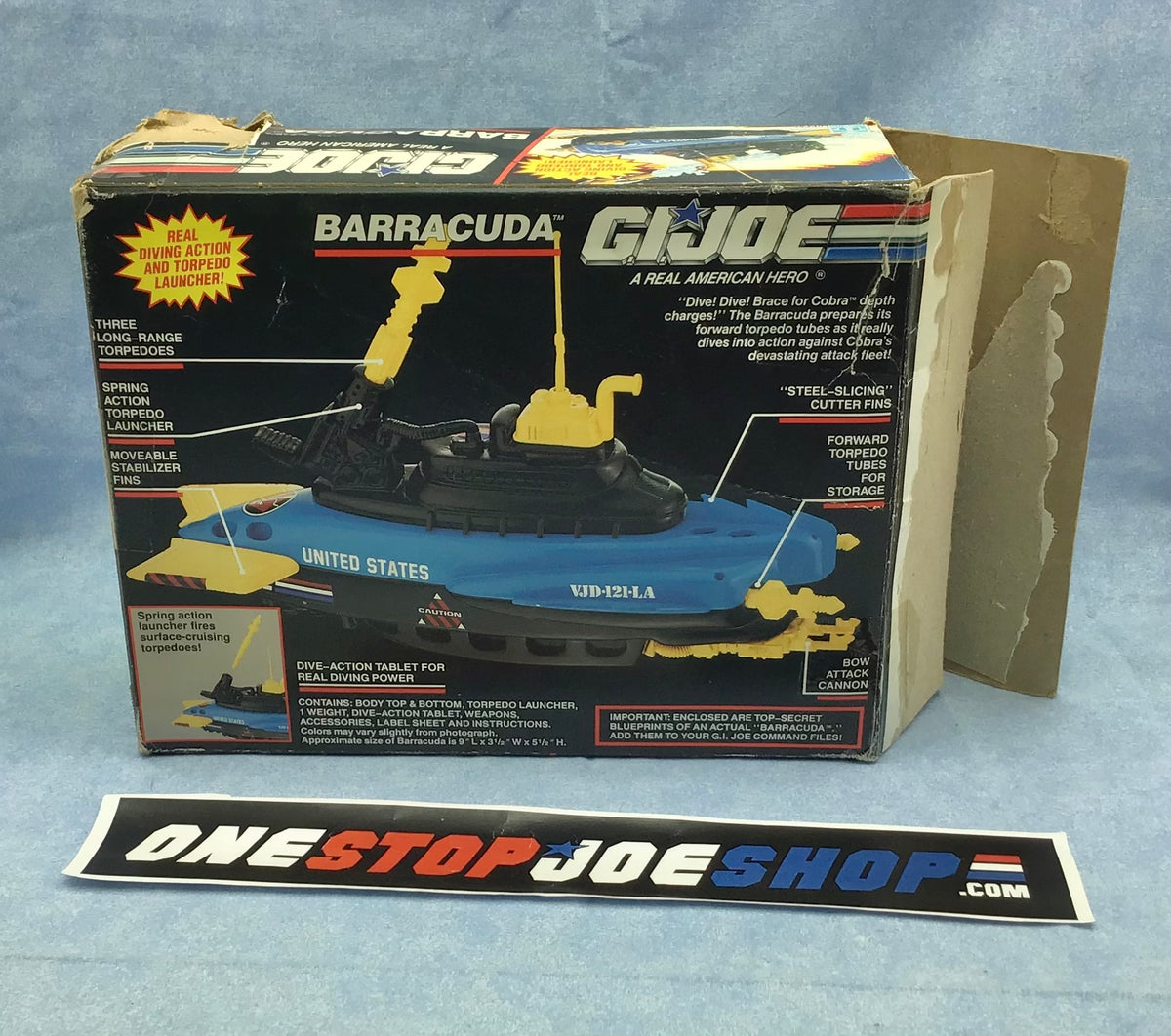 1992 VINTAGE ARAH G.I. JOE BARRACUDA SUBMARINE VEHICLE BOX ONLY – THE G ...