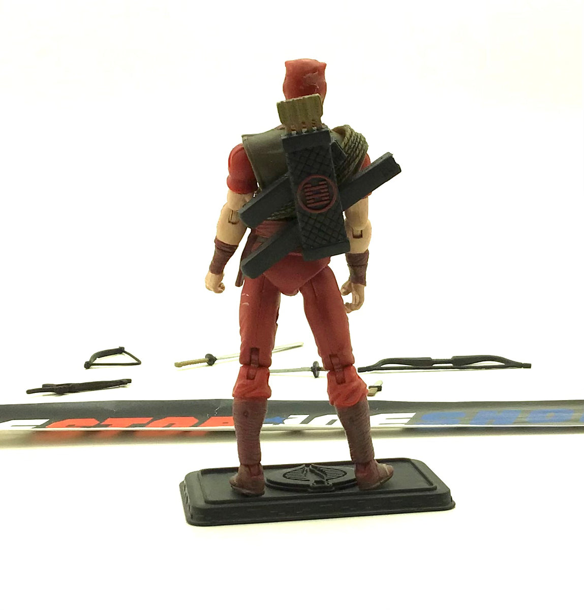 2008 25TH ANNIVERSARY G.I. JOE COBRA RED NINJA LEADER V1 SNAKE EYES VS ...