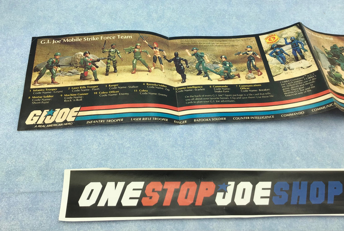 1982 ARAH G.I. JOE COBRA THE LEGEND OF G.I. JOE SERIES 1 PRODUCT CATAL ...