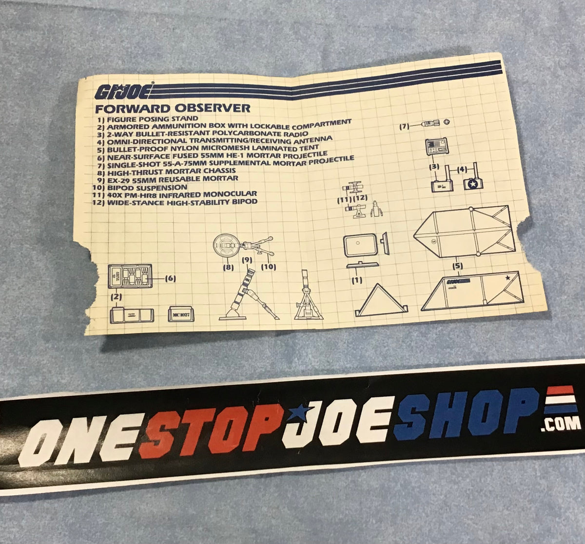 1985 VINTAGE ARAH FORWARD OBSERVER UNIT BATTLEFIELD ACCESSORIES BLUEPR ...