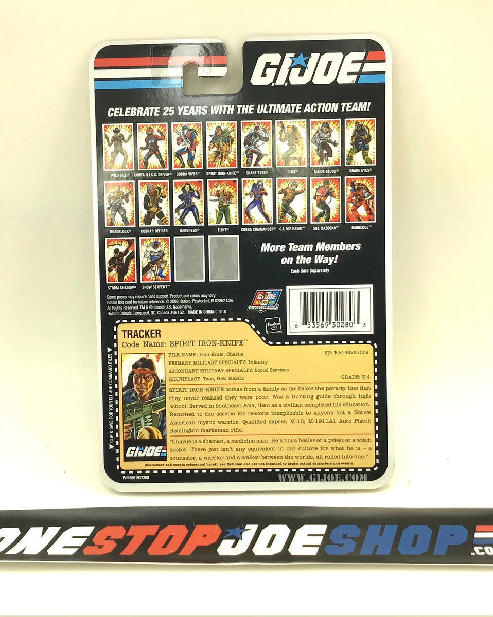 2008 25TH ANNIVERSARY G.I. JOE SPIRIT IRON-KNIFE V3 WAVE 7 NEW SEALED ...
