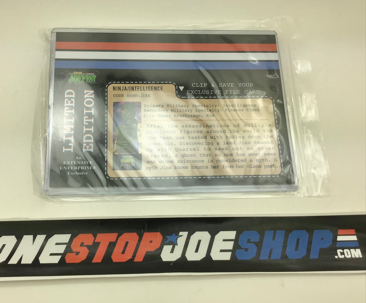 2025 JOEFEST G.I. JOE TIGER FORCE JINX V1 NINJA O-RING CONVENTION EXCL ...