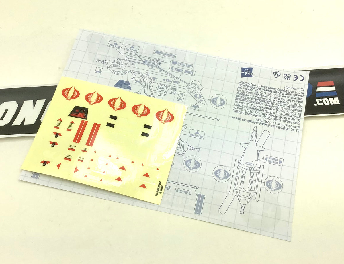 2021 RETRO LINE COBRA FANG DECAL STICKER SHEET INSTRUCTIONS BLUEPRINTS ...