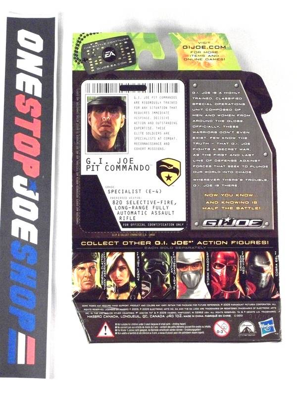 2009 ROC G.I. JOE PIT COMMANDO V1 NEW SEALED SHIELD OUT OF HAND HAND V ...