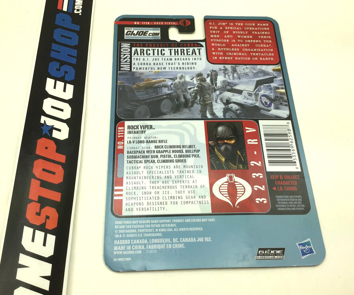 2011 POC ROCK VIPER V4 FULL FILE CARD (a) – THE G.I. JOE SHOP ...