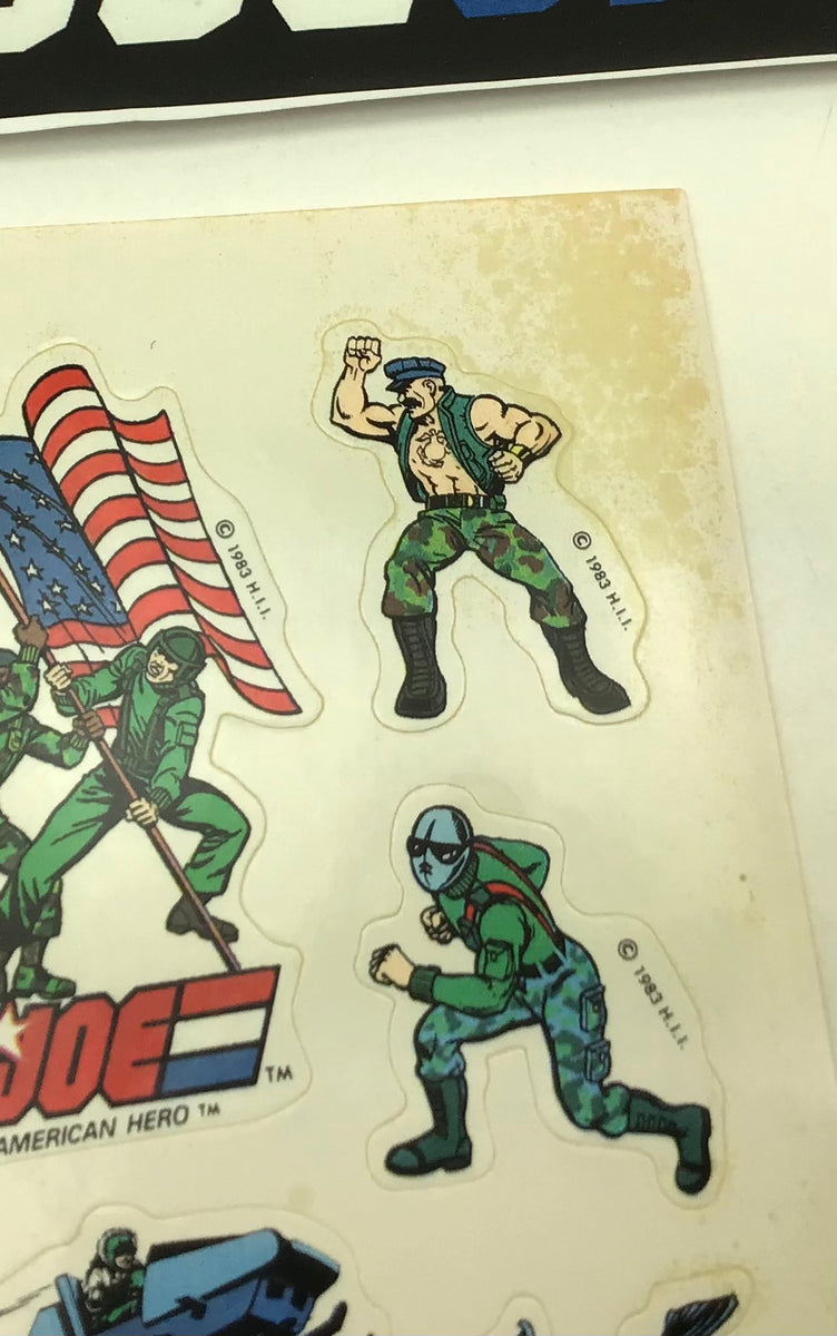 1983 G.I. JOE VINTAGE HALLMARK AMBASSADOR STICKER SINGLE STICKER SHEET ...