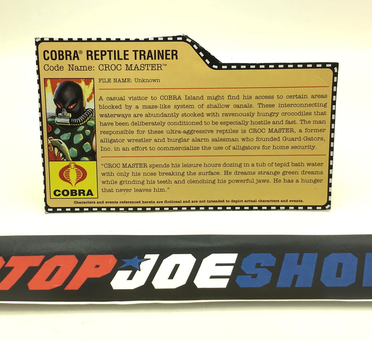 2008 25TH ANNIVERSARY CROC MASTER V3 FILE CARD (a) – THE G.I. JOE SHOP ...