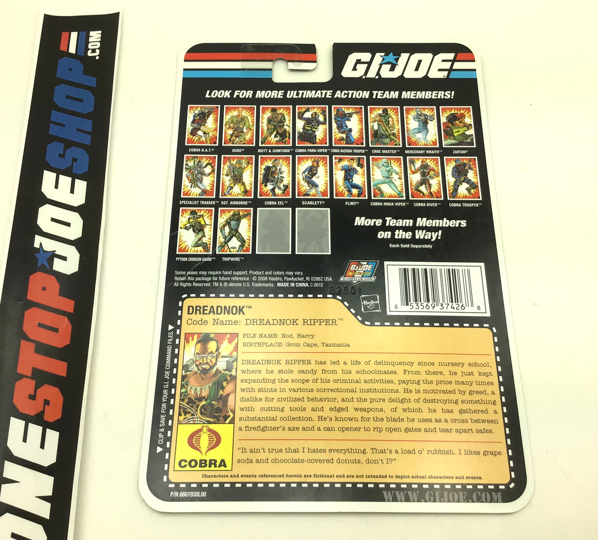 2008 25TH ANNIVERSARY DREADNOK RIPPER V7 FULL FILE CARD (e) – THE G.I ...