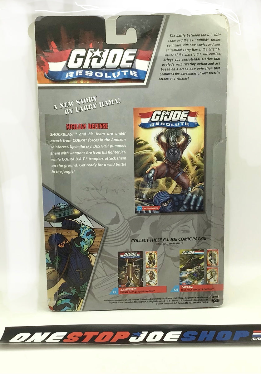 2009 RESOLUTE G.I. JOE COBRA SHOCKBLAST & DESTRO COMIC PACK PACKAGING ...
