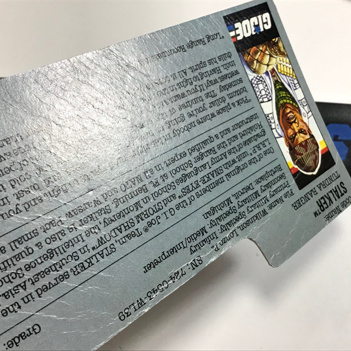 1989 VINTAGE ARAH STALKER V2 FILE CARD – THE G.I. JOE SHOP ...