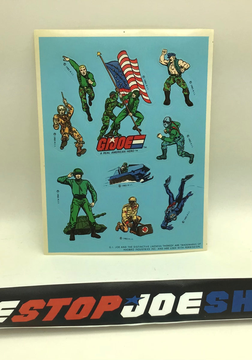 1983 G.I. JOE VINTAGE HALLMARK AMBASSADOR STICKER SINGLE STICKER SHEET ...