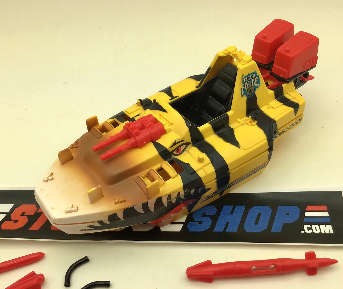 1989 VINTAGE ARAH G.I. JOE TIGER FISH TIGER FORCE VEHICLE LOOSE 100% C ...