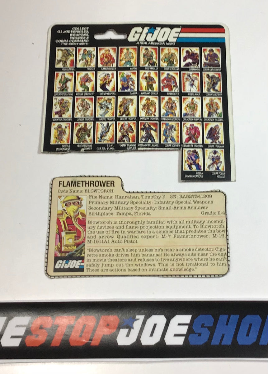 1984 VINTAGE ARAH BLOWTORCH V1 TRIPLE WIN FILE CARD W/ CARD BACK – THE ...
