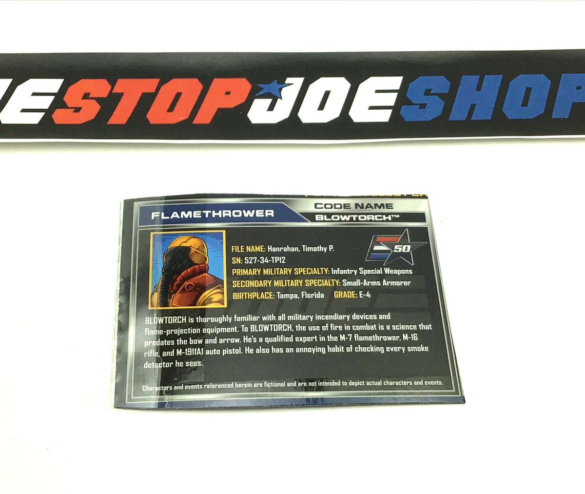 2014 50TH ANNIVERSARY BLOWTORCH V4.5 FILE CARD – THE G.I. JOE SHOP ...