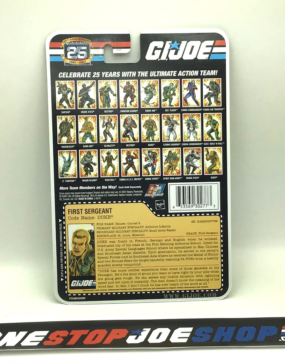 2008 25TH ANNIVERSARY G.I. JOE DUKE V26 WAVE 7 NEW SEALED FOIL CARD (a ...