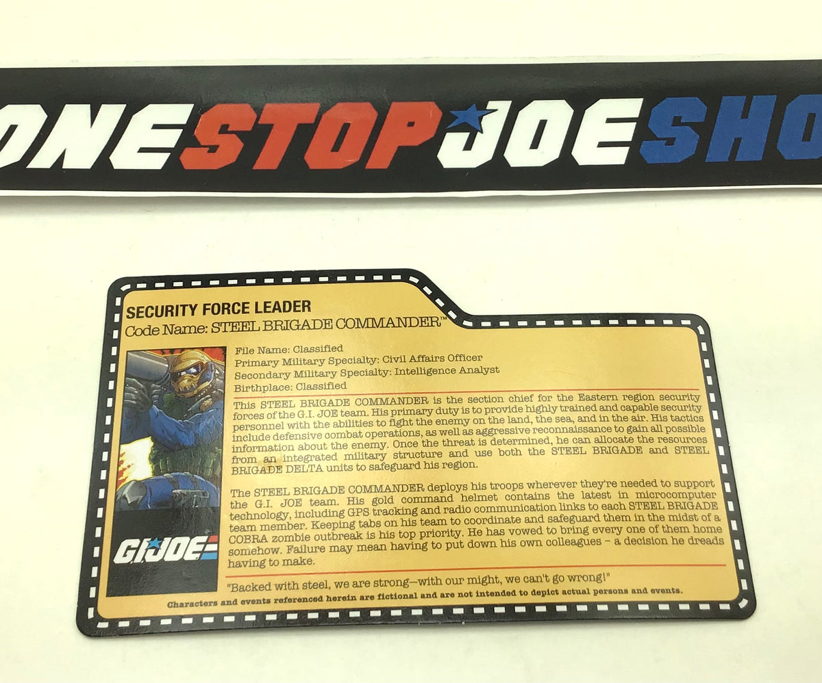 2014 JOECON STEEL BRIGADE COMMANDER V2 FILE CARD – THE G.I. JOE SHOP ...