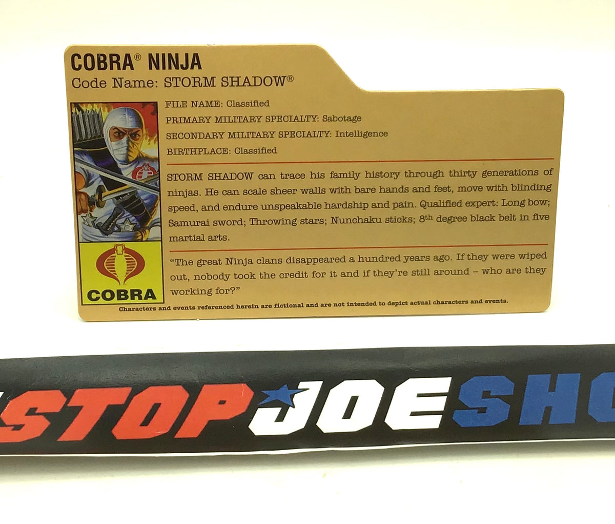 2008 25TH ANNIVERSARY STORM SHADOW V24 FILE CARD – THE G.I. JOE SHOP ...