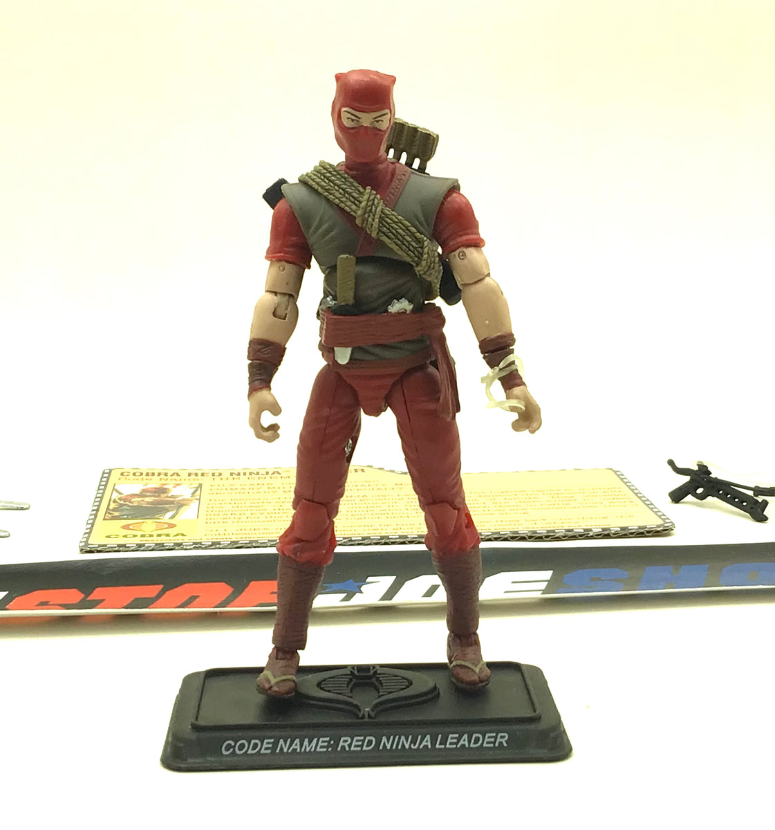 2008 25TH ANNIVERSARY G.I. JOE COBRA RED NINJA LEADER V1 SNAKE EYES VS ...
