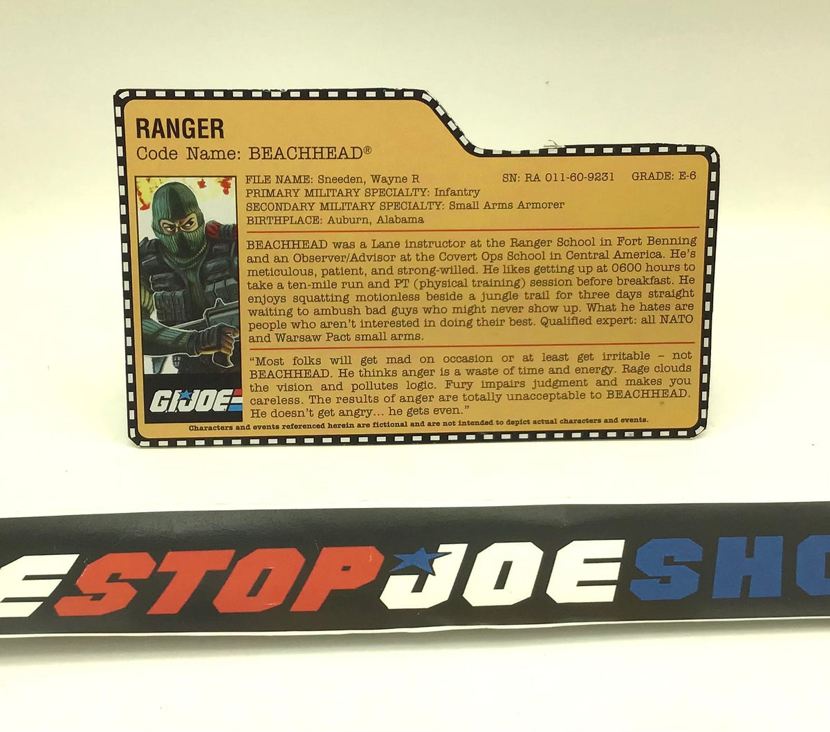 2007 25TH ANNIVERSARY BEACHHEAD V10 FOIL FILE CARD – THE G.I. JOE SHOP ...