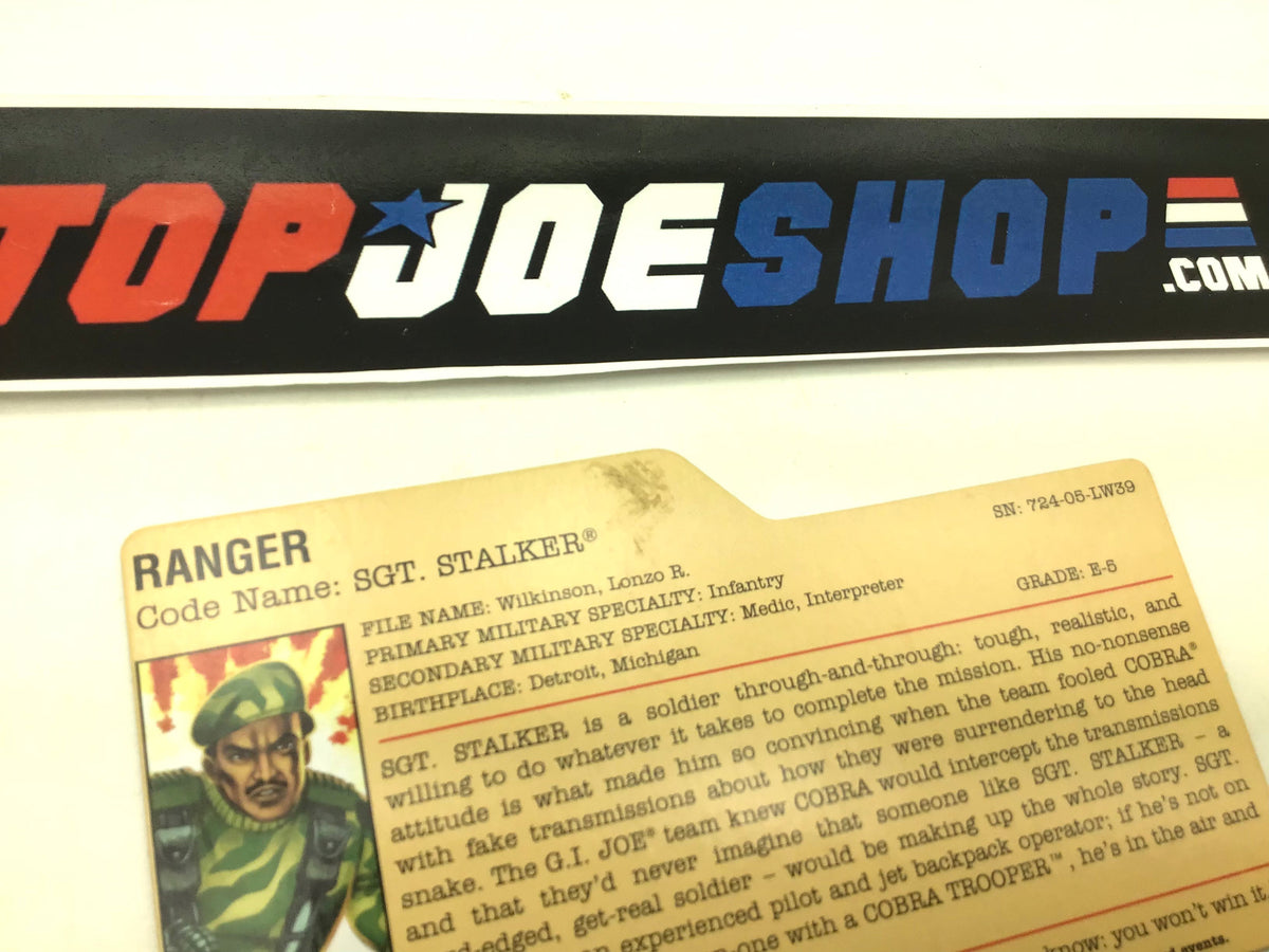 2008 25TH ANNIVERSARY STALKER V10 FILE CARD FLAWED – THE G.I. JOE SHOP ...
